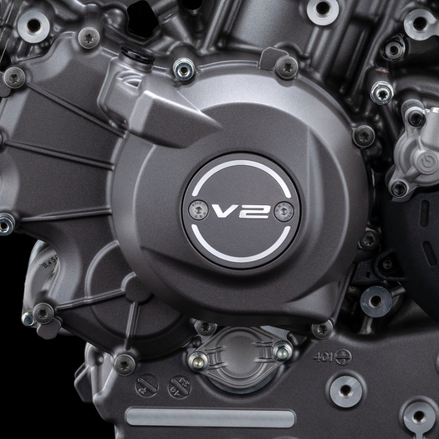 New V2 engine: the lightest Ducati twin-cylinder...